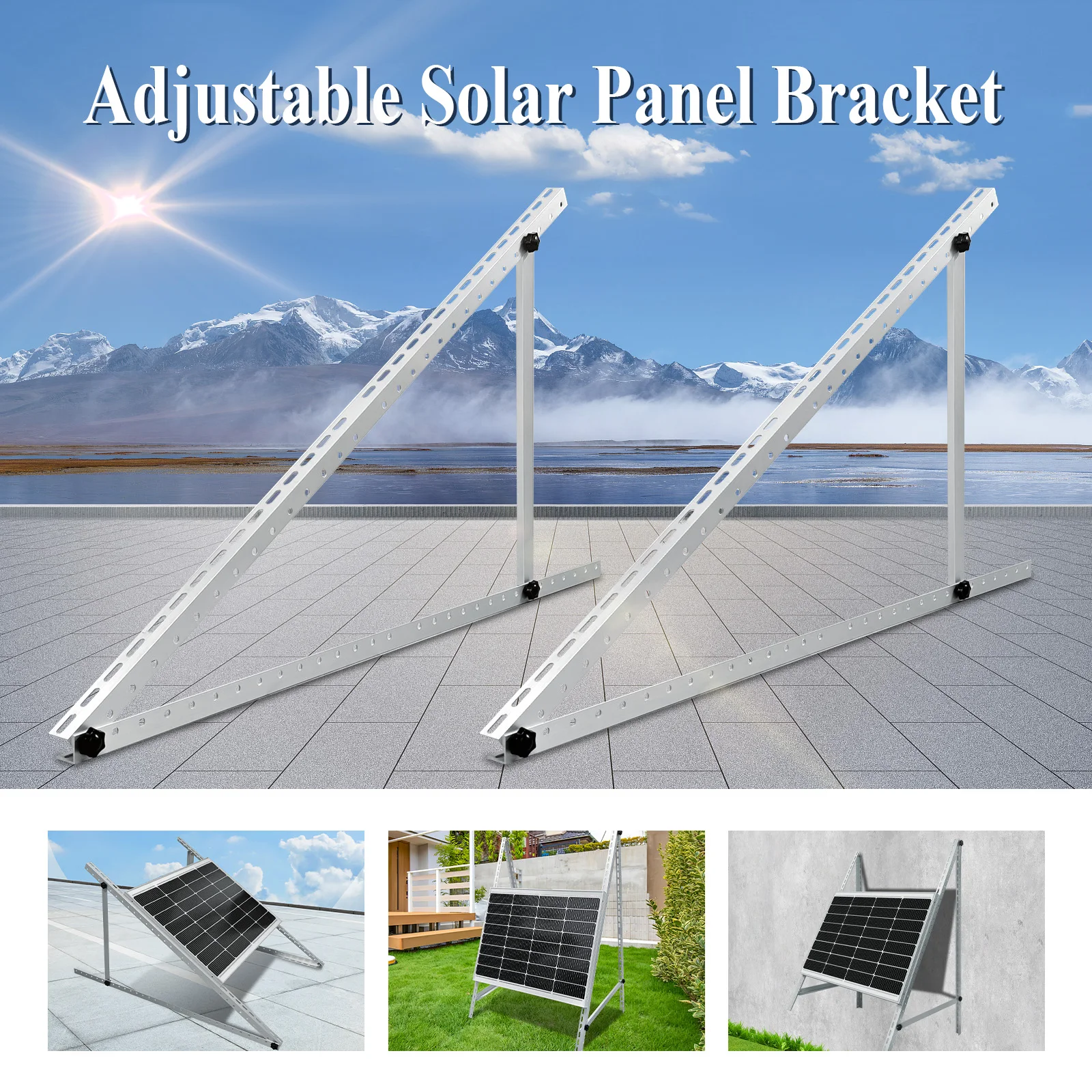 45-inch Adjustable Solar Panel Rack or Controller accessories ...