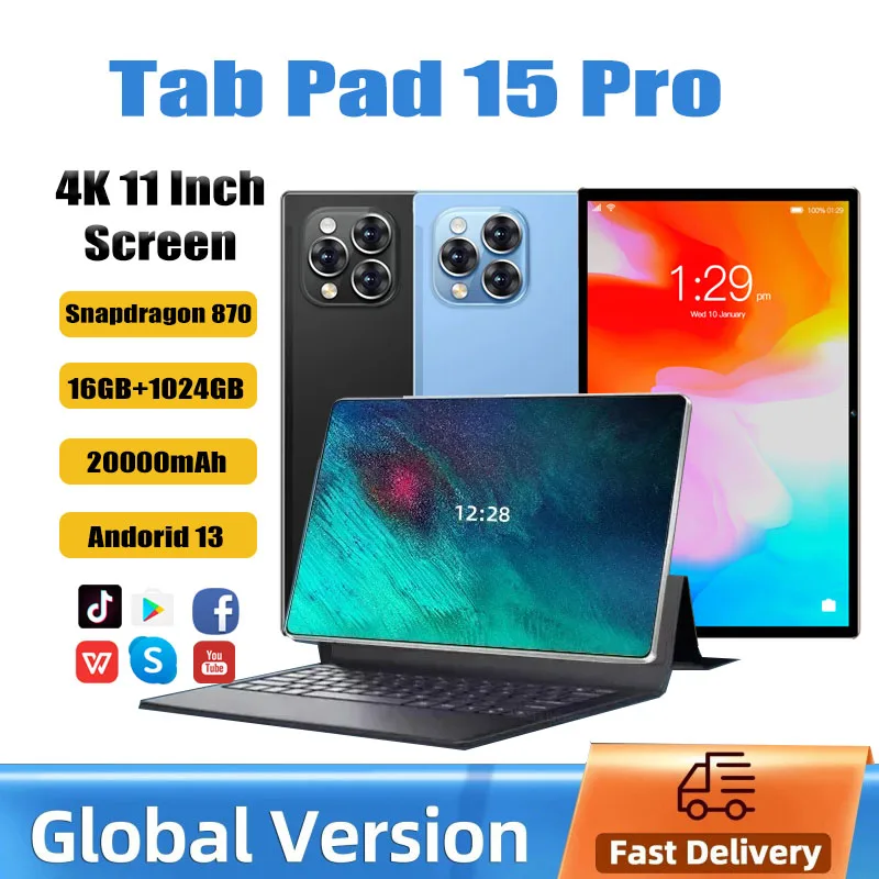 Original-Pad-15-Pro-Tablets-Android-13-Snapdragon-870-Mini-PC ...