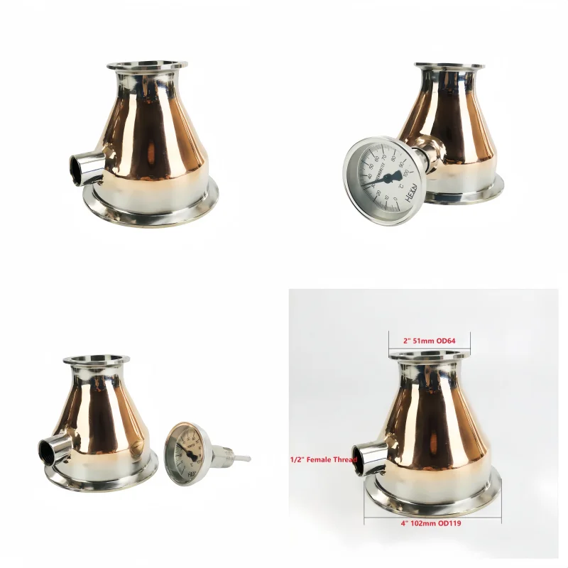 4inch X 2inch/3inch X 2inch,Tri Clamp Copper Reducer With 1/2"(DN15 ...