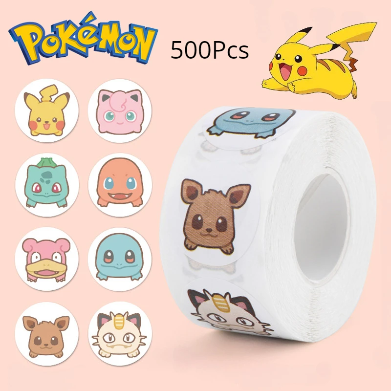 500Pcs-Pokemon-Pikachu-Anime-Stickers-Cute-Cartoon-Theme-Seal-Labels ...