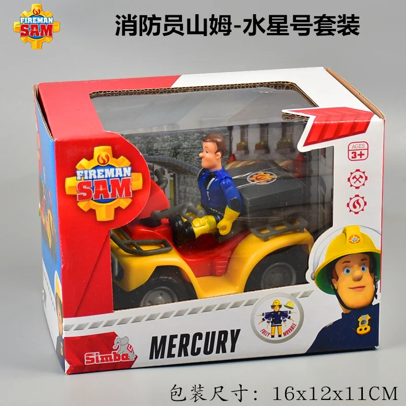 Germany Genuine Fireman Sam Mercury Fire Truck Model Toys Set Cartoon ...