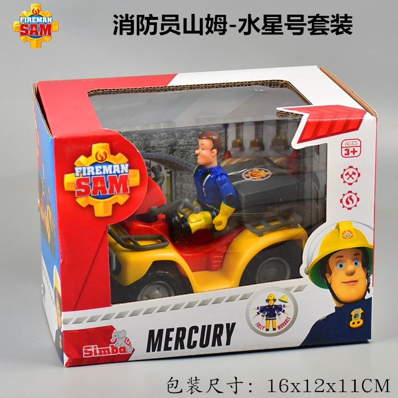 Germany Genuine Fireman Sam Mercury Fire Truck Model Toys Set Cartoon ...