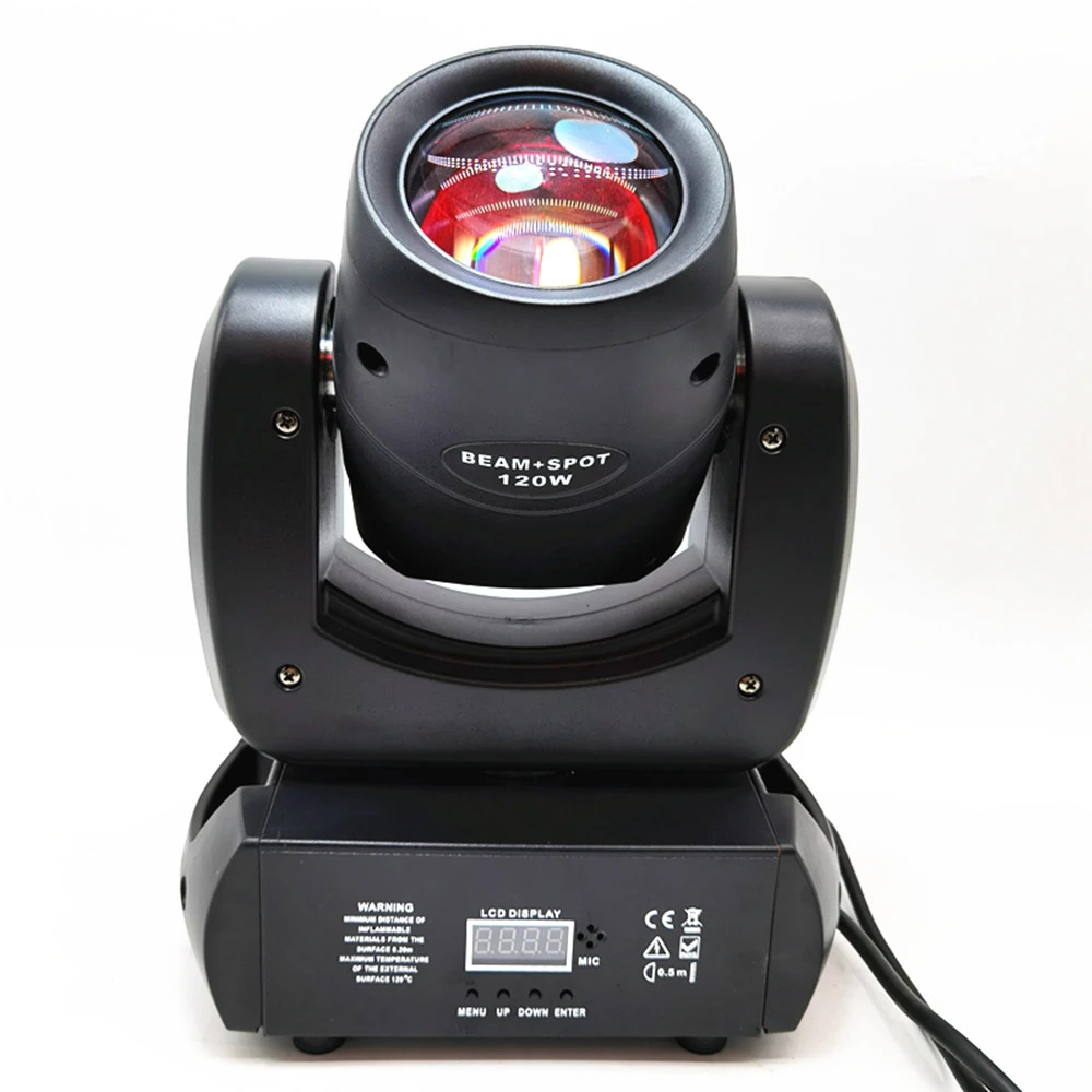 Mini Led Moving Headlight 120w + Spotlight + 8 Rotating Prisms Dj Disco ...