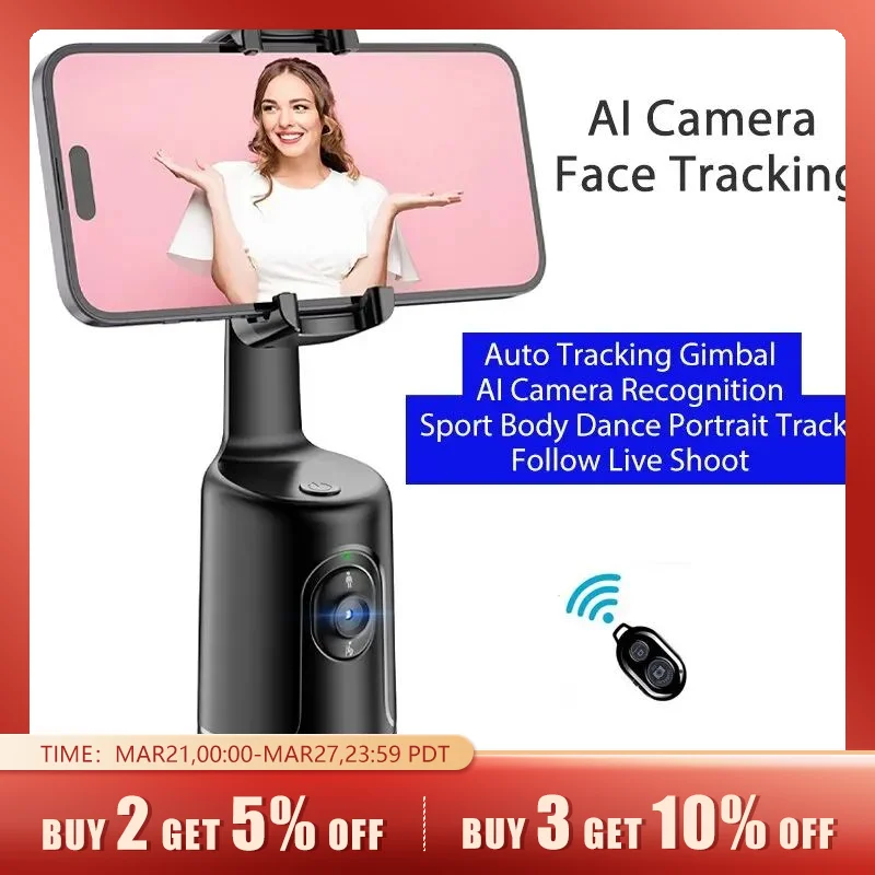P01-Auto-Tracking-Shooting-Gimbal-AI-Camera-Recognition-Body-Face-Track-360-Rotation-Intelligent ...