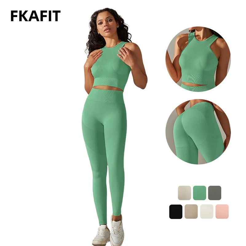 Nylon-Tracksuits-Women-s-Yoga-Set-Sports-Suit-Sports-Vest-Gym-Leggings ...