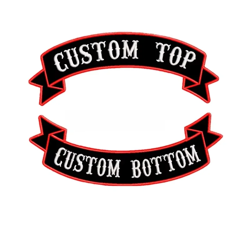 Custom Rocker Back Patch Embroidered MC Biker Club Name Patch ...