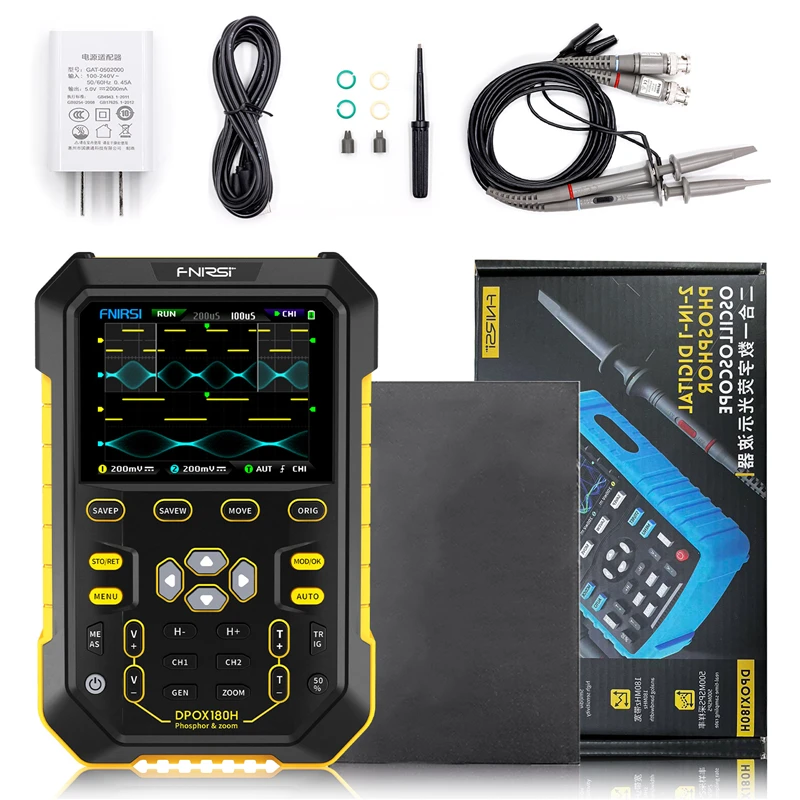 YuqiaoTime FNIRSI DPOX180H Handheld Dual Channel Digital Oscilloscope ...