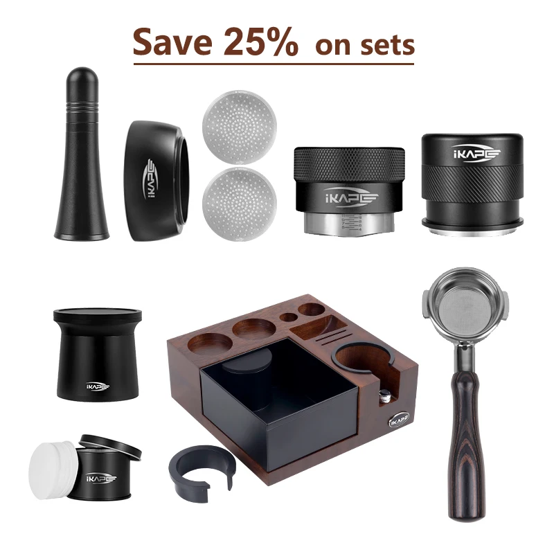 IKAPE-Coffee-Tool-Set-com-V5-Knock-Box-e-Bottomless-Portafilter-9-Piece ...