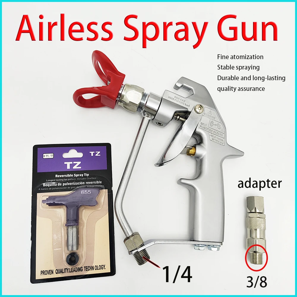 Paint-Gun-5000PSI-High-Pressure-Airless-Paint-Spray-Accessories-Gun ...