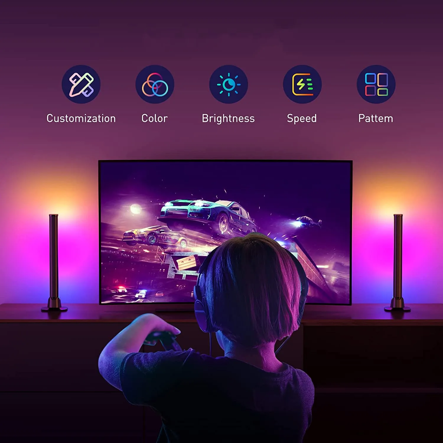 Rgb Lighting Gaming Room | Gaming Room Led Lights | Rgb Led Lights ...