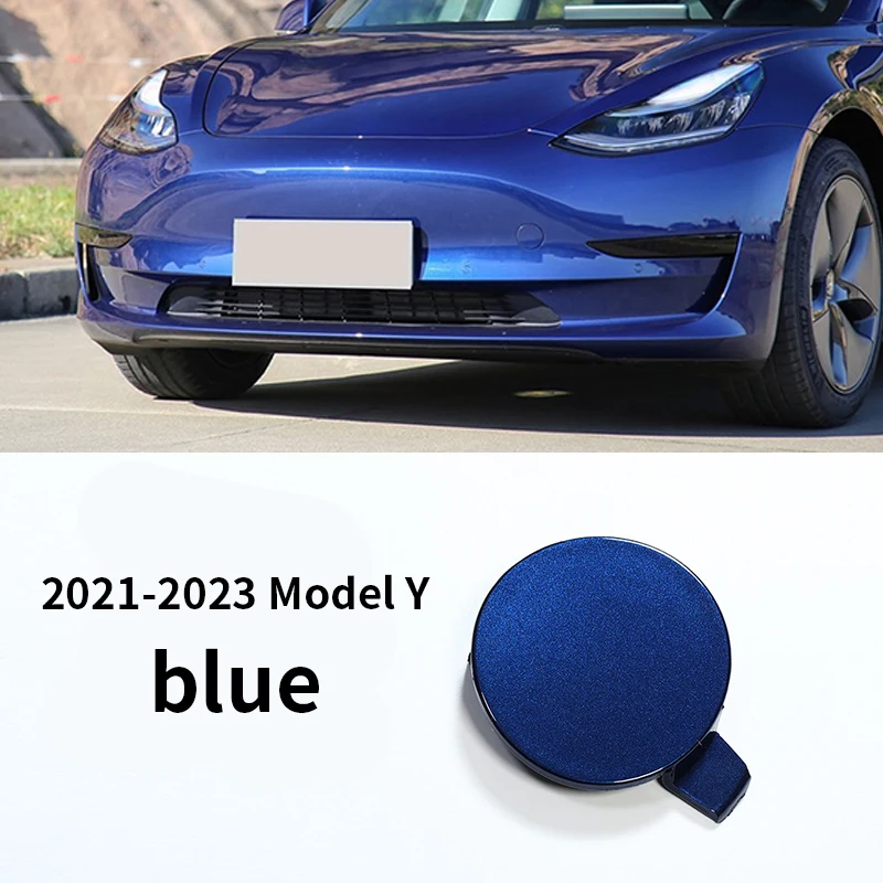 For Tesla 2021-2025Model Y Front Bumper Tow Hook Cover Cap Car Styling ...
