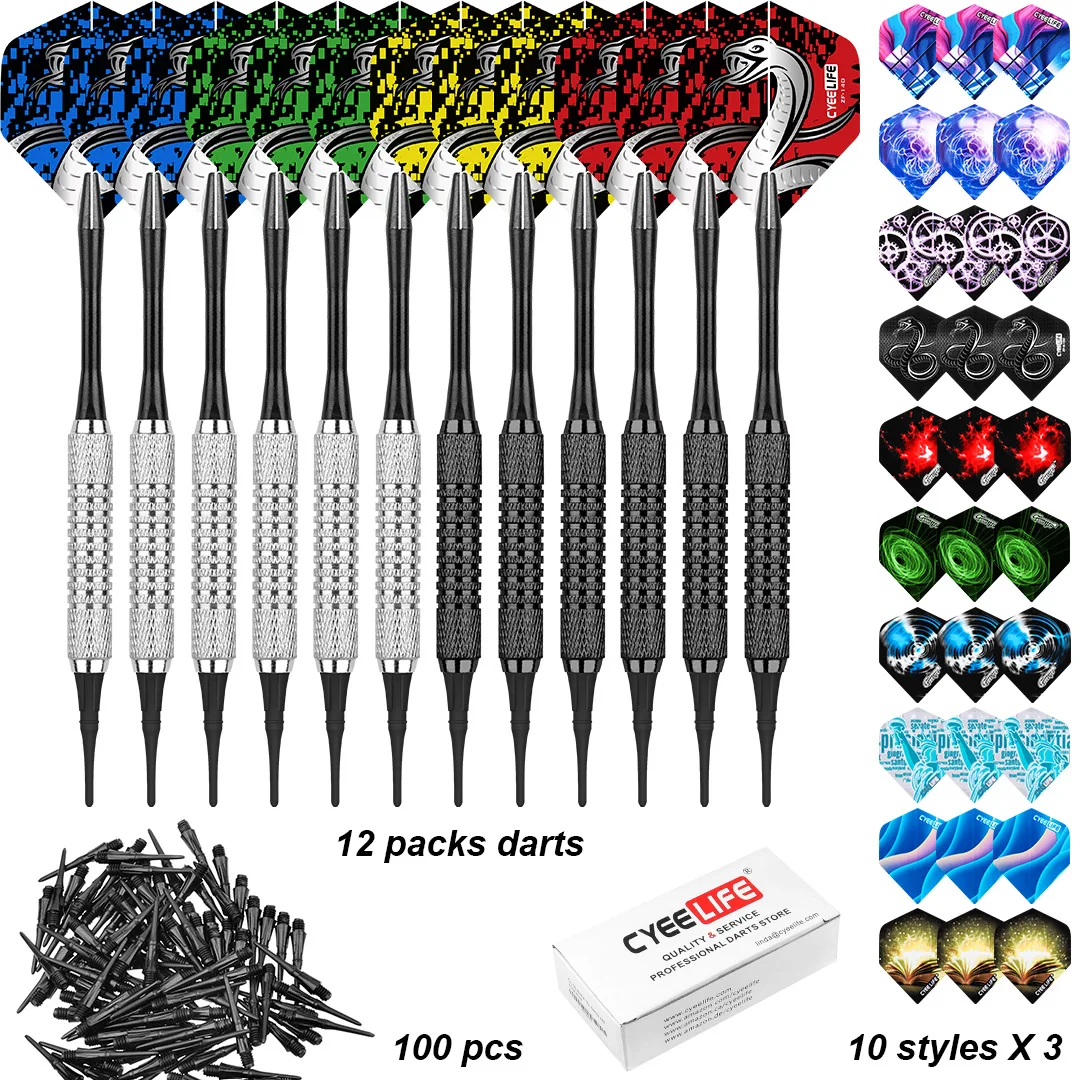 CyeeLife Dart Set Multiple Styles Darts Flights Professional Darts Soft ...