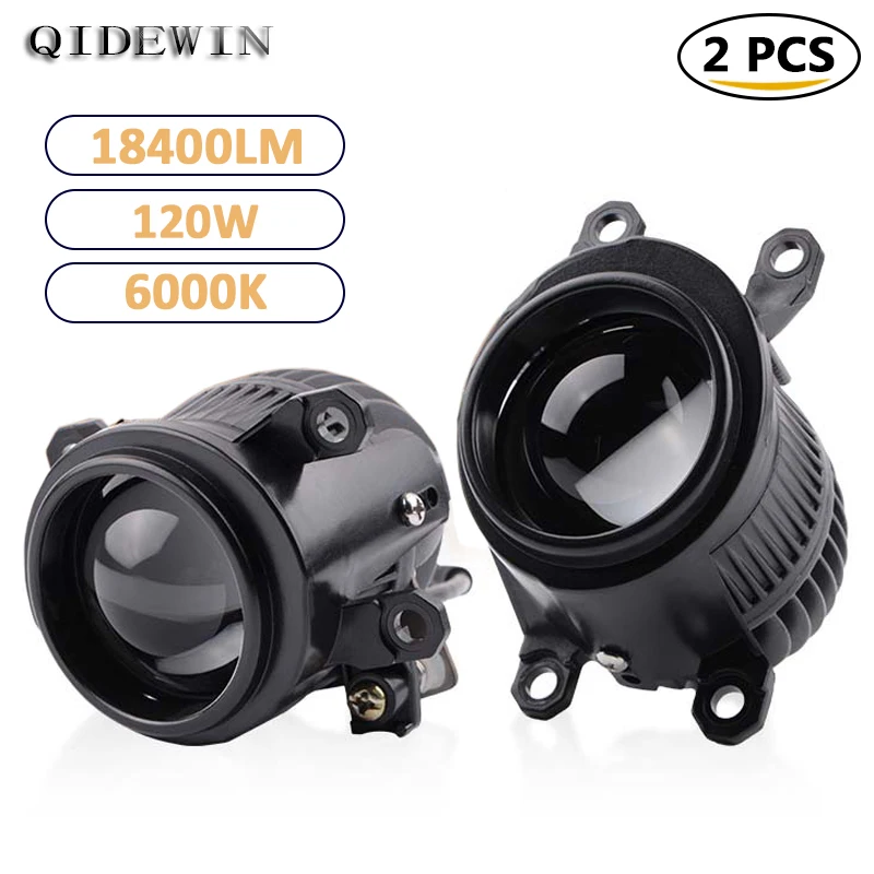 2-Inch-Led-Headlights-120W-Universal-Lens-Hi-Lo-Beam-Spot-Light-Ultra ...