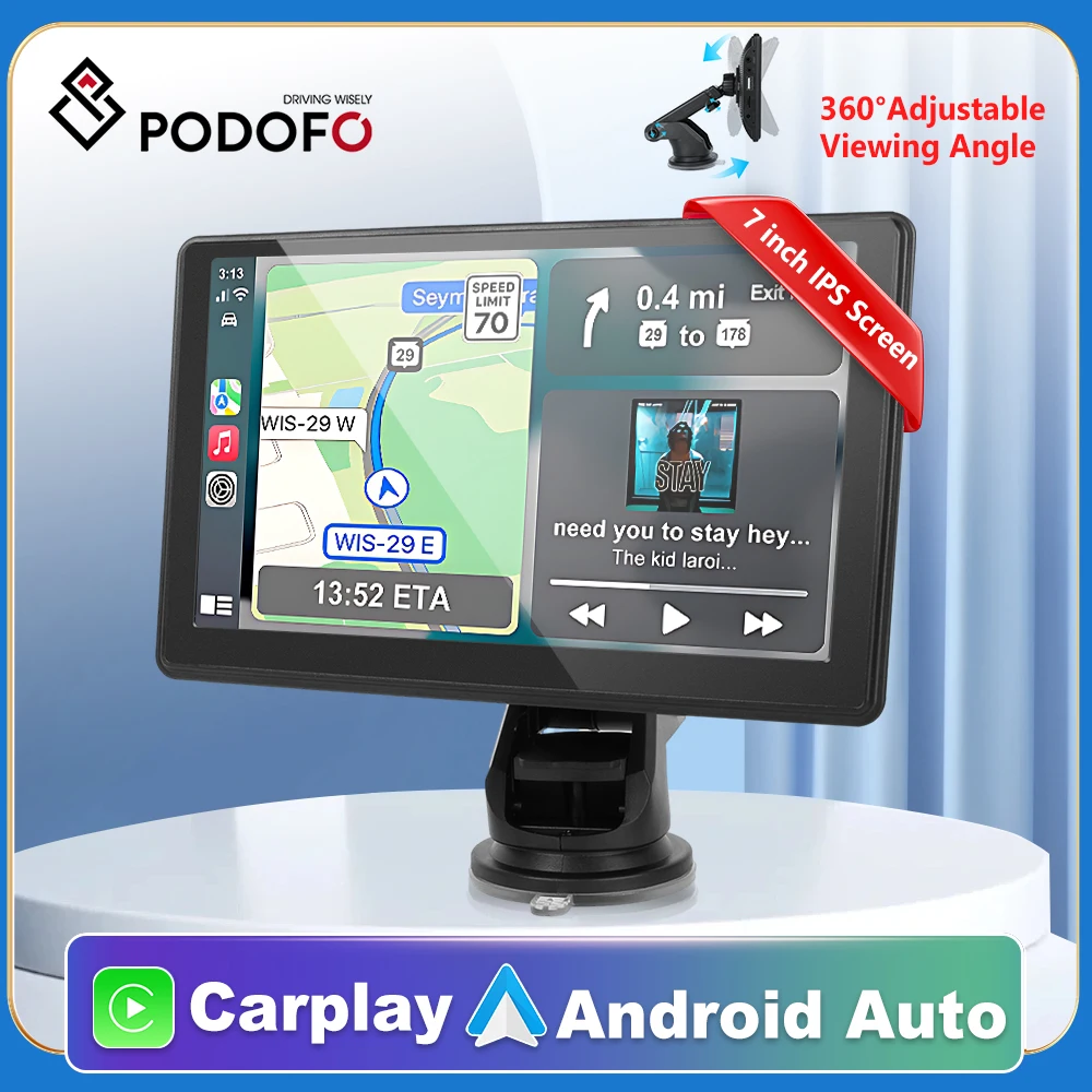 Podofo-7-Screen-Carplay-MP5-Portable-Smart-Player-Supports-Android-Auto ...