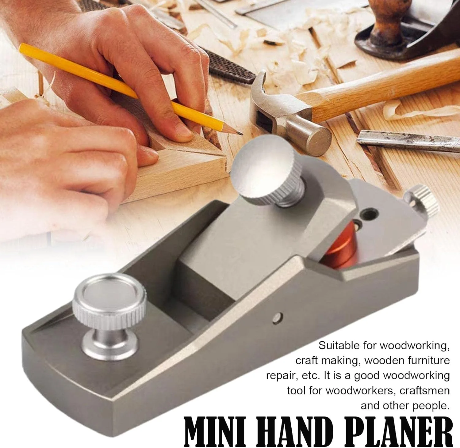 Woodworking Planer Mini Aluminum Alloy Planer Bottom Edge Wood Trimming ...