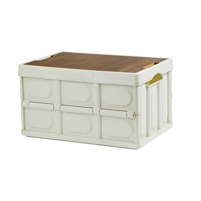 Outdoor camping storage box with lid Large capacity box table Foldable ...