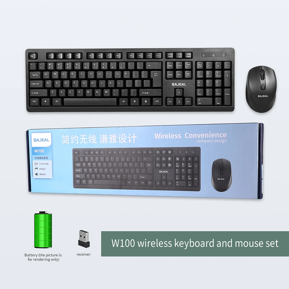Kit de Teclado y Mouse Inalámbricos 2.4GHz – LydaMarket