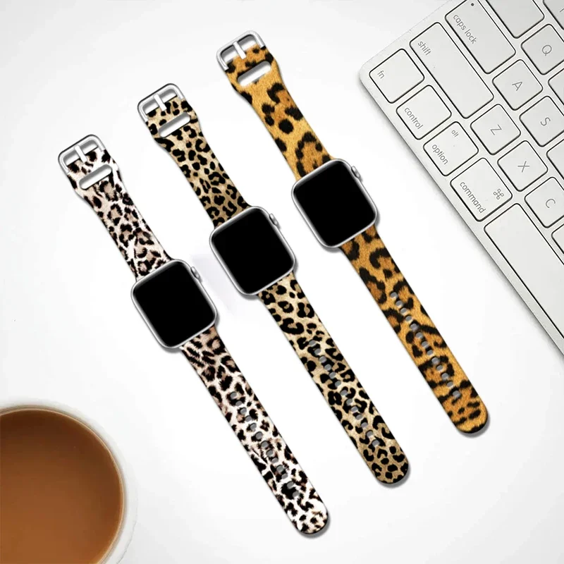 Leopard Strap for Apple Watch Ultra Band 9 8 7 45mm 41mm 49 44mm ...