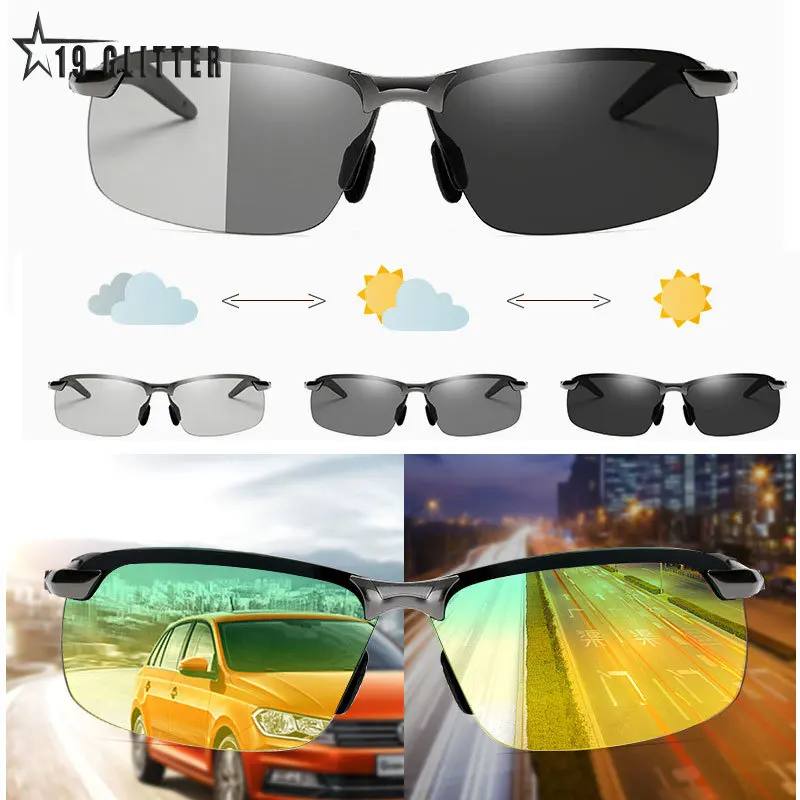 Alloy-Photochromic-Sunglasses-Men-Polarized-Chameleon-Glasses-Change ...