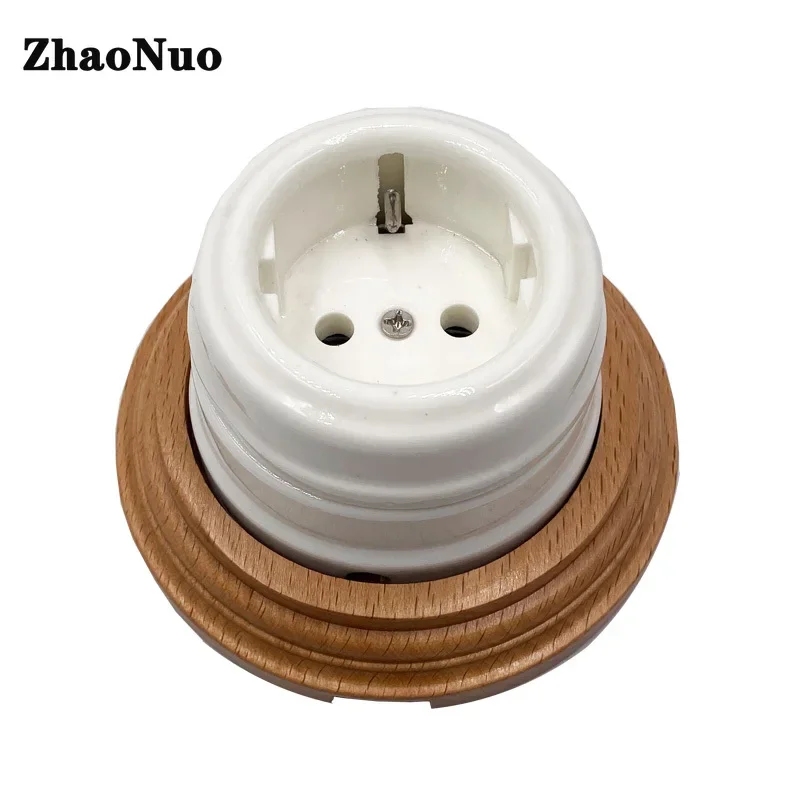 Retro-Ceramic-EU-Outlet-Wall-Electrical-Socket-16A-Spain-Wall-Sockets ...
