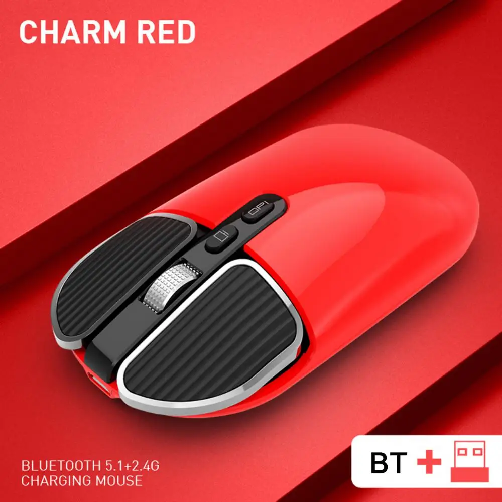 BLUELANS M203 Bluetooth Wireless Dual Mode Chargeable Mute Optical ...