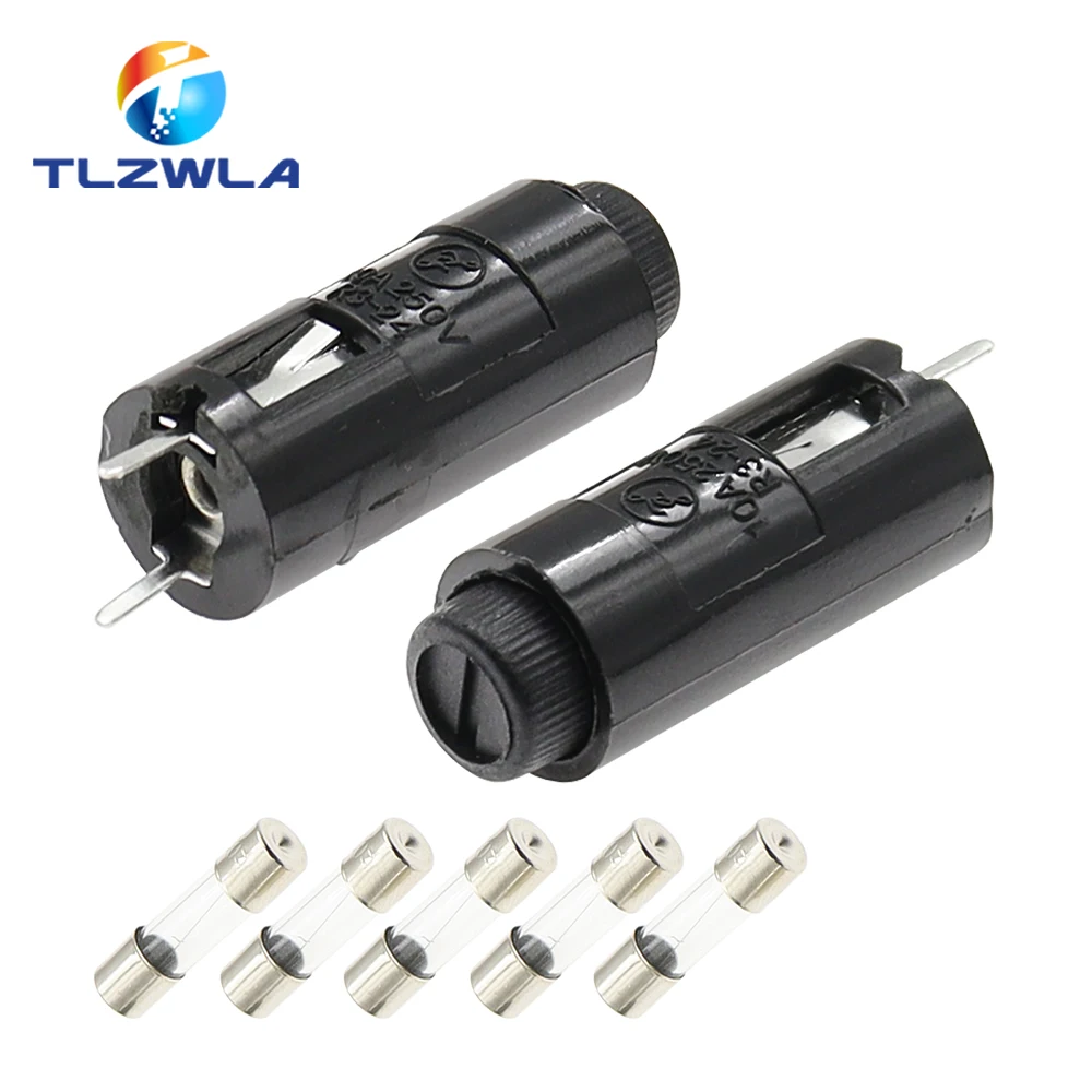 5PCS-5X20MM-Fuse-Holder-R3-24-Fuse-Holder-10A250V-PCB-Panel-Mounting ...