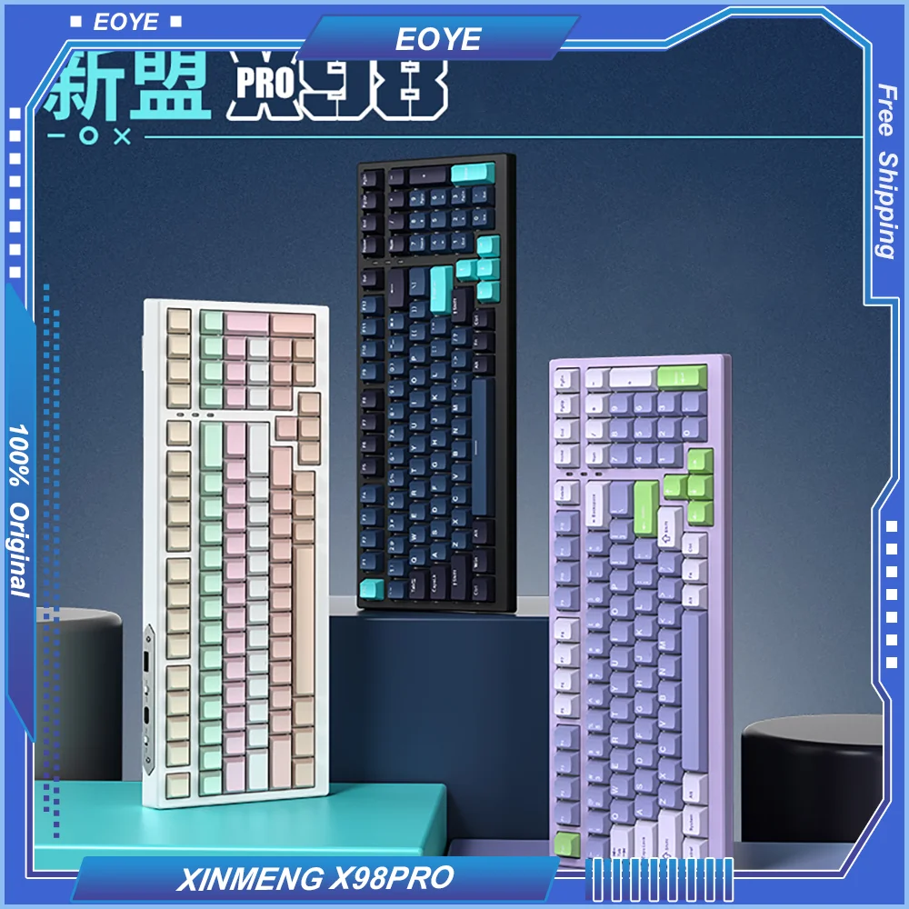 XINMENG X98PRO Mechanical Keyboard Wireless Bluetooth Tri-mode RGB Hot ...