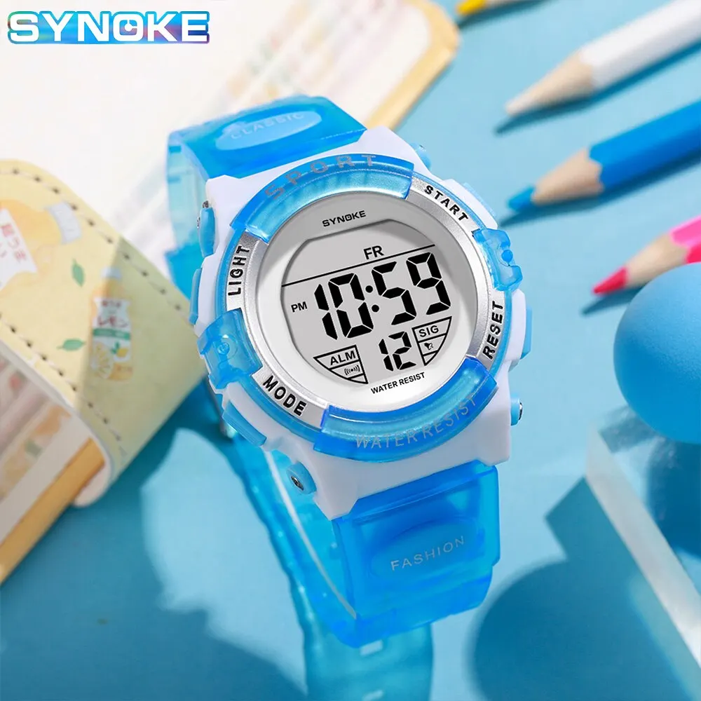 SYNOKE-Student-Digital-Watch-Waterproof-Sports-Children-Watch-Glow ...