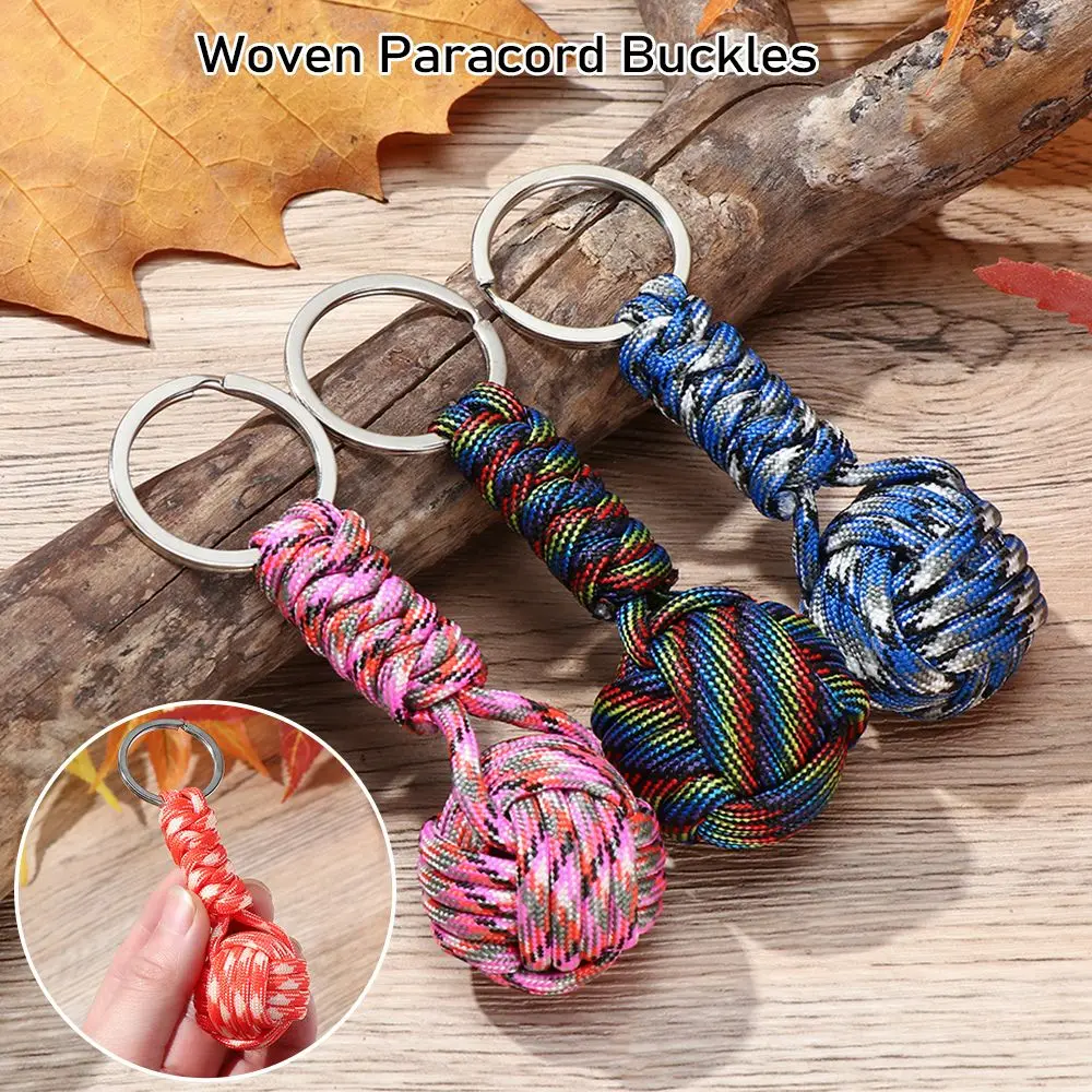 New-Lanyard-Keychain-Tactical-Woven-Paracord-Buckles-Key-Chain ...
