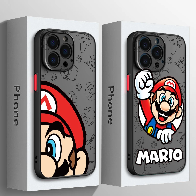 M-Mario Cartoon For Apple iPhone 15 14 13 12 11 mini Pro Max 8 7 6S 6 ...