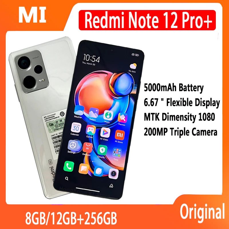 Xiaomi Smartphone Redmi Note 12 Pro Plus, ROM Global, Dimensão MTK 1080 ...