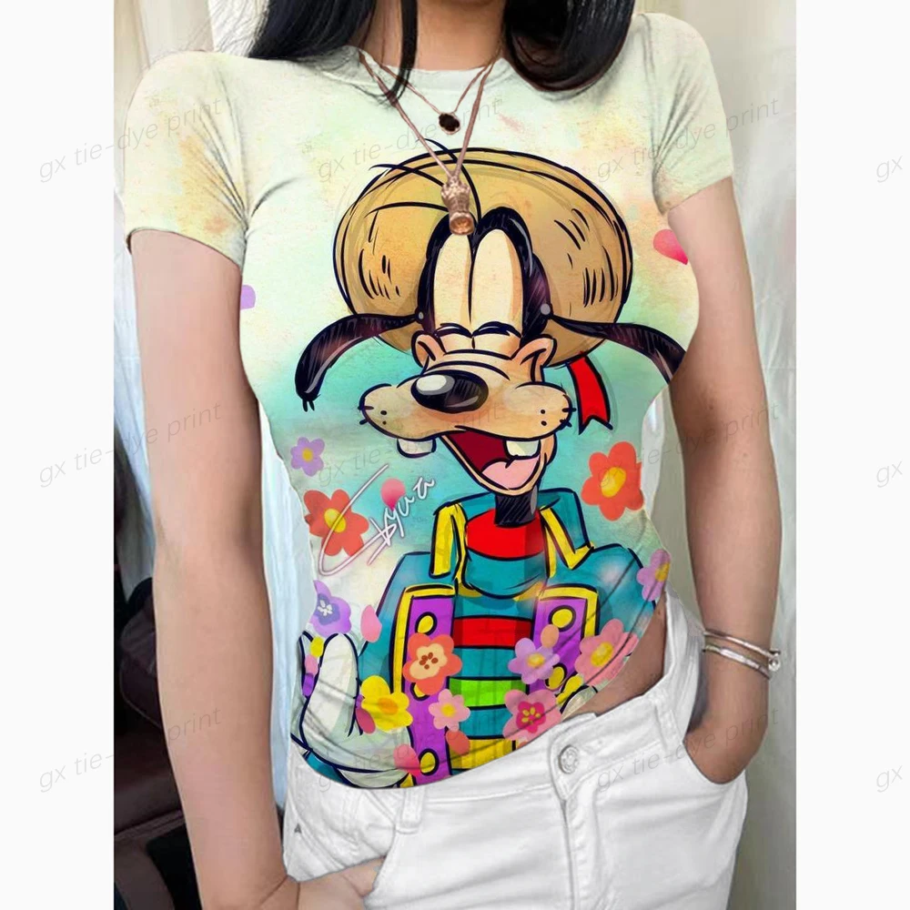 Disney-Goofy-Cartoon-3D-Printed-Women-s-T-shirt-Summer-Tight-Dress ...