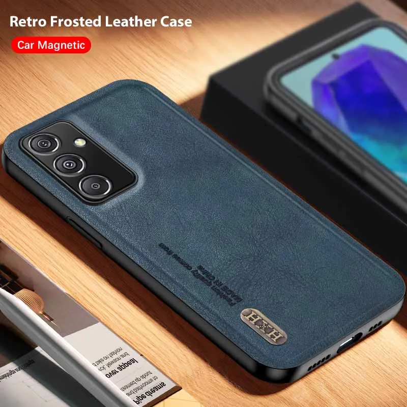 Samsun-M55-Shell-Magnetic-Holder-Retro-Frosted-Leather-Phone-Case-For ...