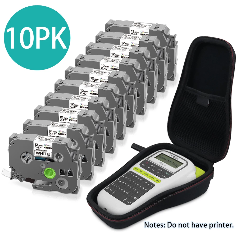 Portable Label Printer Case for Brother PT-H110 PTH110 Label Maker 10PK ...