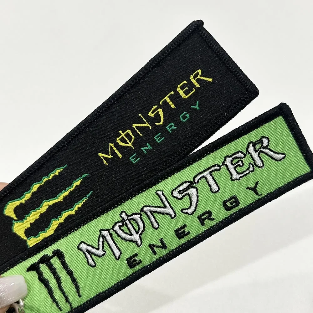 Monster-Energy-Keychain-Modified-Motorcycle-Double-sided-Embroidery ...