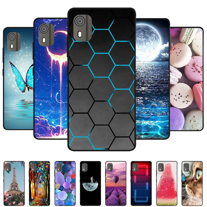 Phone-Case-For-Nokia-C02-Case-Shockproof-Black-Silicone-Soft-Phone ...