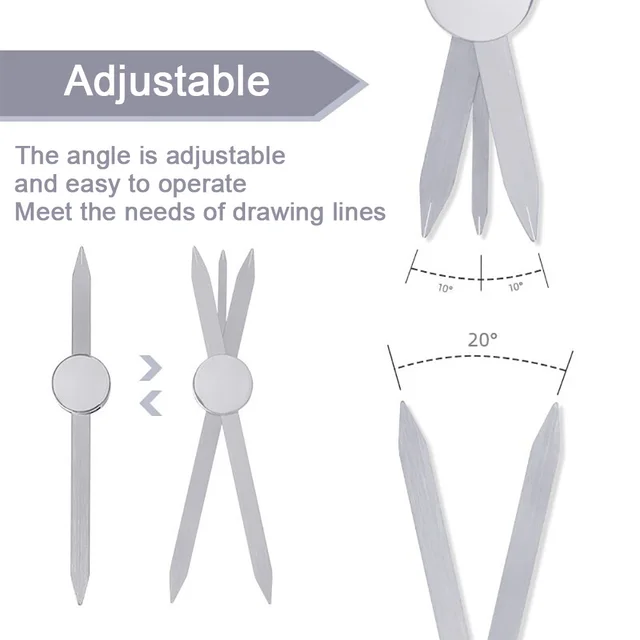 Silver Eyebrow Ruler Compass Stainless Steel Microblading Caliper Ratio ...