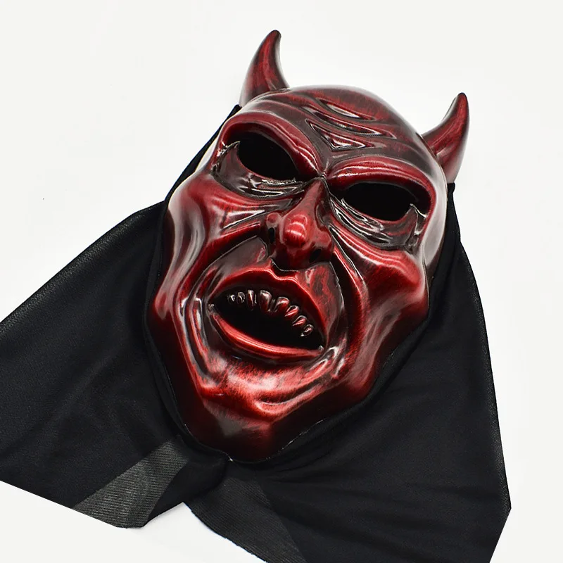 Red-Hell-Demon-Mask-Scary-Halloween-Full-Face-Realistic-Masks-Fancy ...