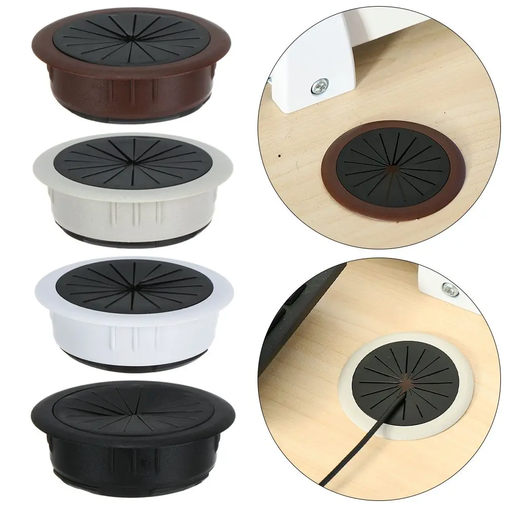 Desk Table Wire Hole Cover Computer Grommet Table Cable Outlet Dust ...