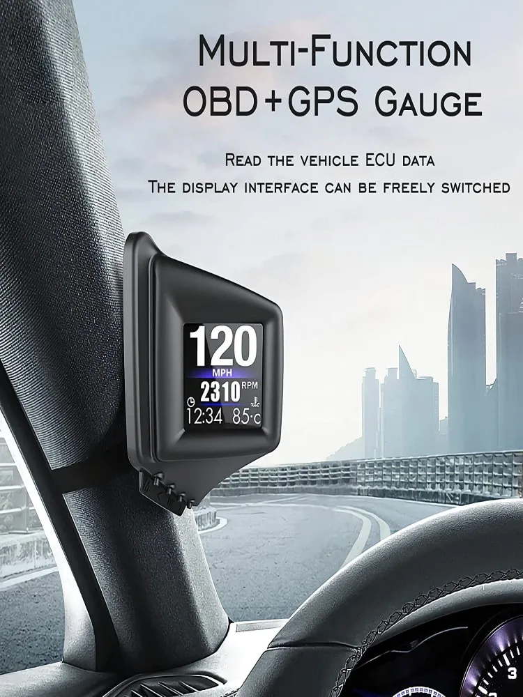 HUD OBD2 + GPS 온보드 컴퓨터 헤드업 디스플레이, 자동차 타코미터, 터보 오일 압력, 수온, GPS 속도계, 자동차 액세서리| | - AliExpress