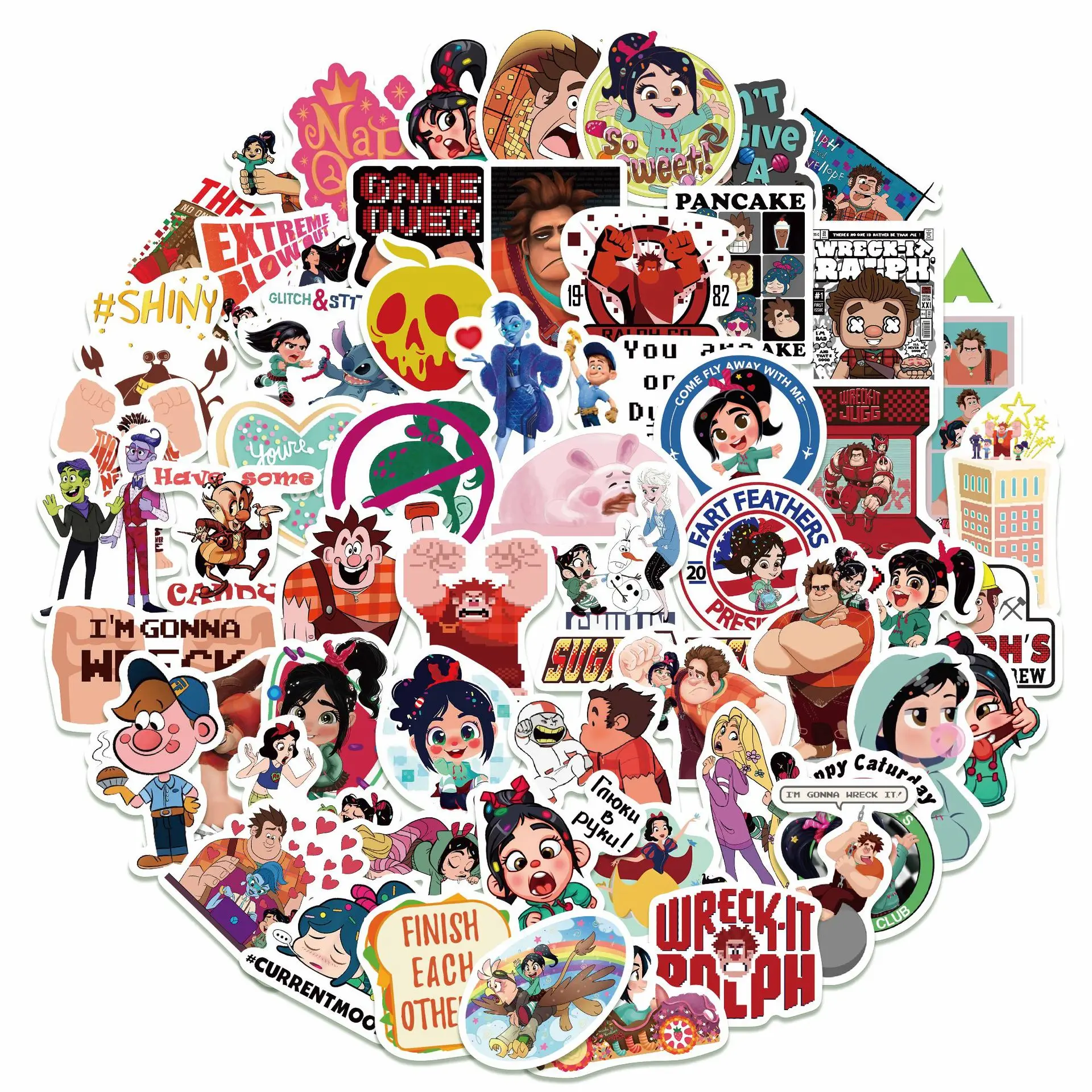 61Pcs-Disney-Wreck-It-Ralph-Waterproof-Sticker-Funny-Decal-For-Suitcase ...