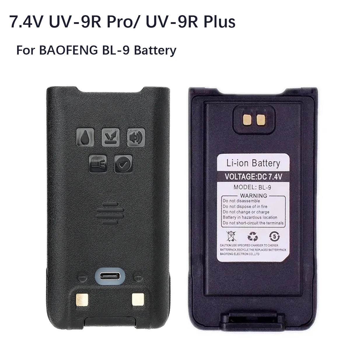 Baofeng-7-4V-UV-9R-Pro-Li-ion-Battery-IP68-Waterproof-Support-Type-C ...