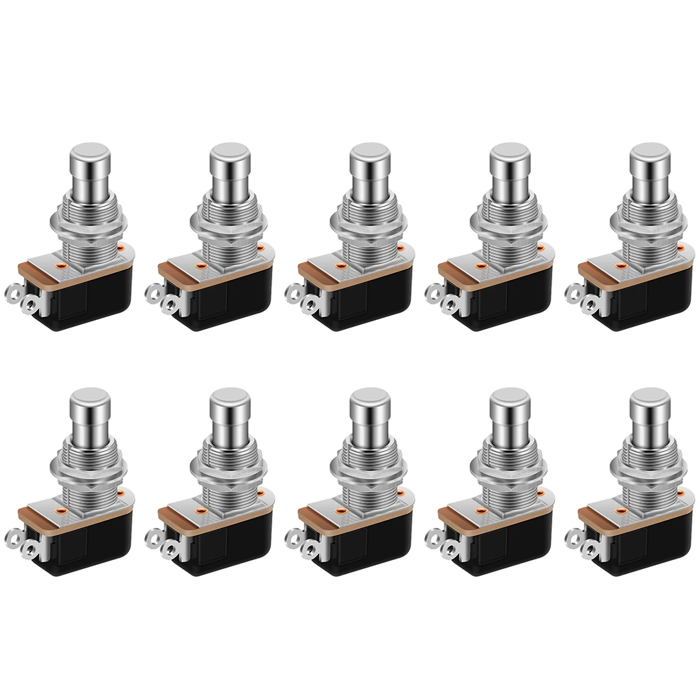 10PCS Momentary Soft Touch Foot Switch SPST Normally Open 2 PIN Stomp ...