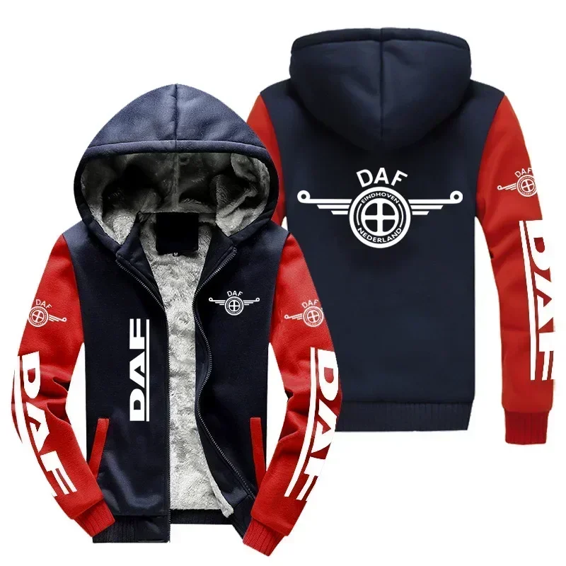 New pattern men's jacket DAF car logo for coat winter 1casual zipper ...