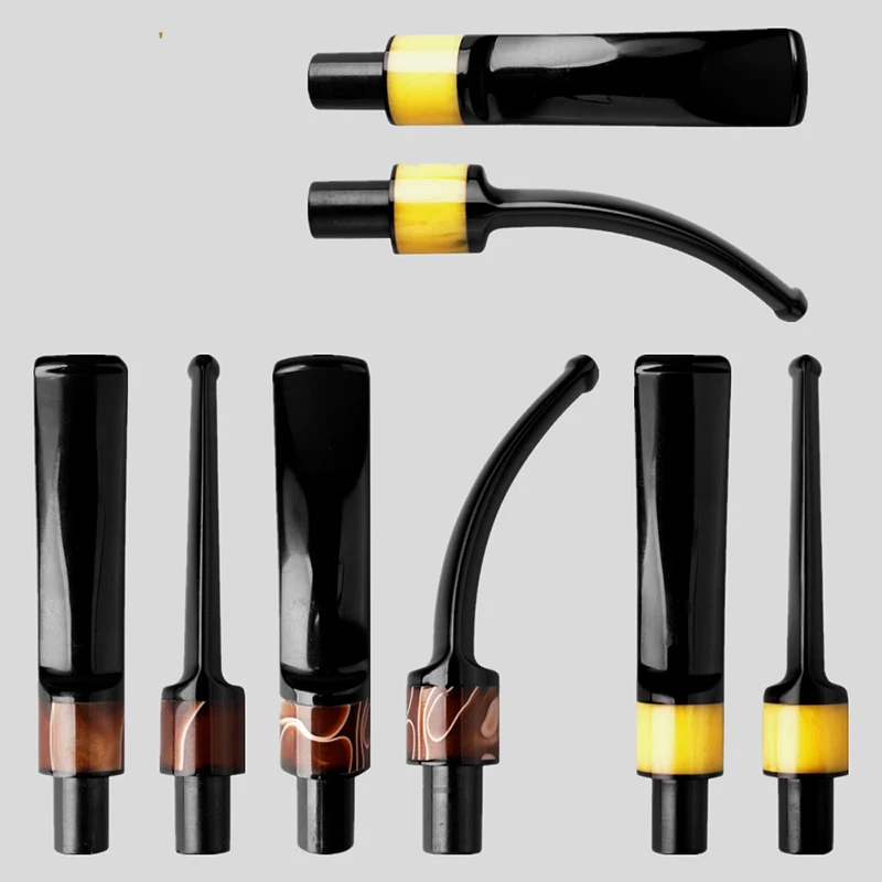 9mm-Flue-Smoking-Pipe-Specialized-Bent-Straight-Mouthpiece-Acrylic ...
