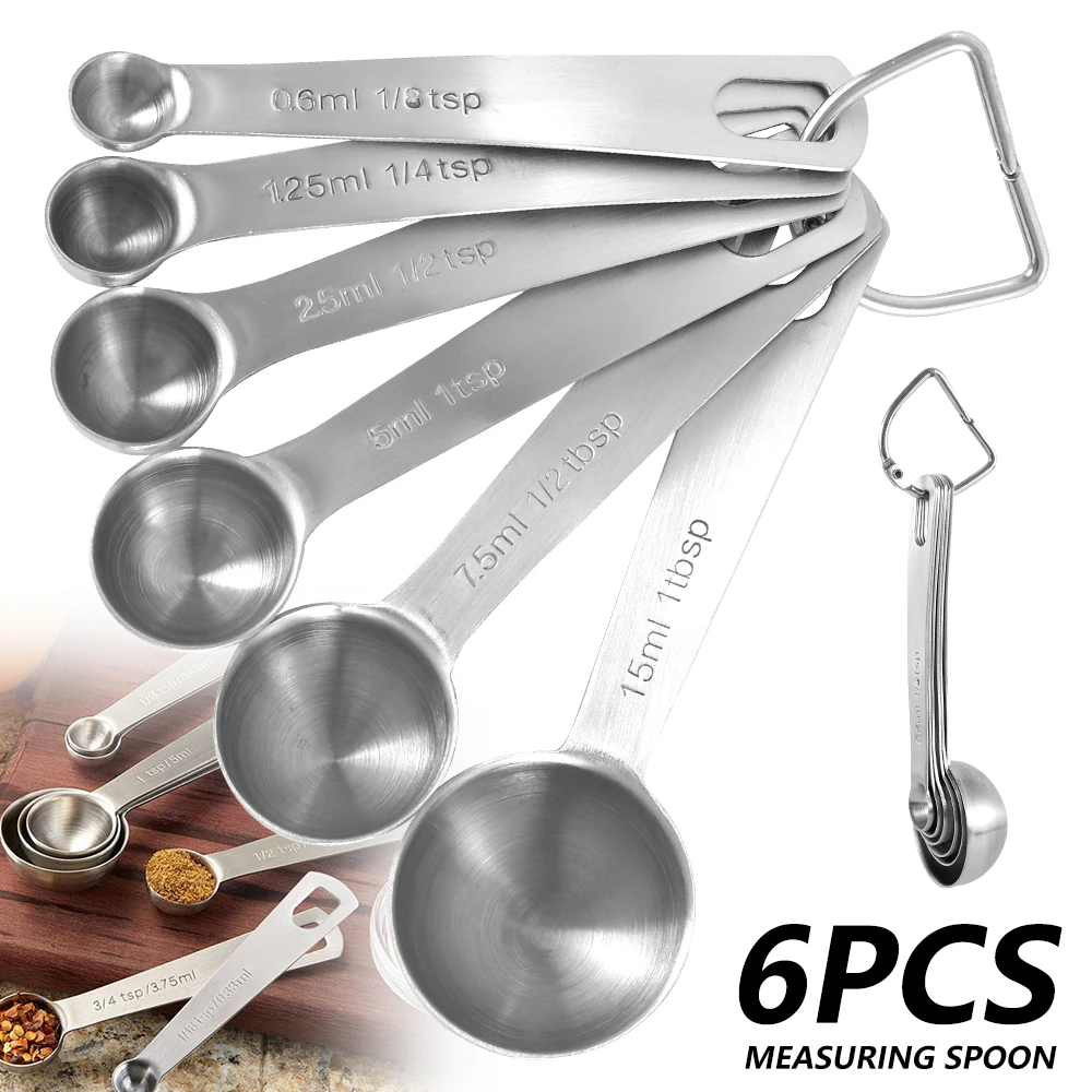 6Pcs-Measuring-Spoon-Set-Food-Grade-Stainless-Steel-Nesting-Measuring ...