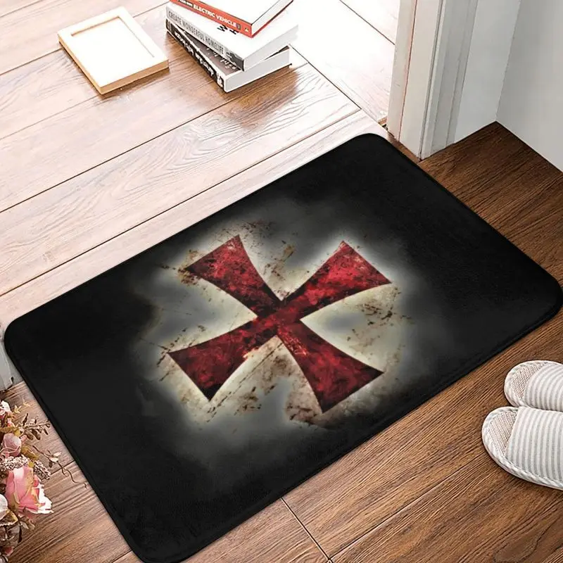 Knights Templars Cross Medieval Front Floor Door Entrance Mat Outdoor ...
