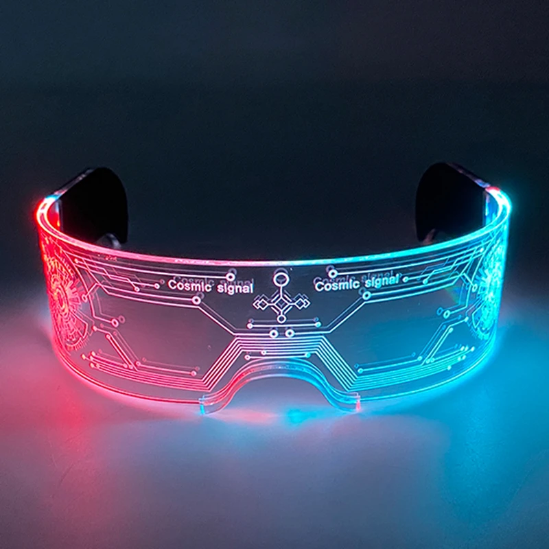 LED Glasses Colorful Neon Luminous Glasses Change Color Light Up ...