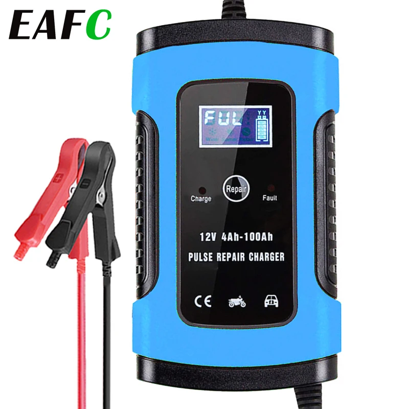 Full Automatic Car Battery Charger 12V 6A Automobile Motorcycle Battery ...