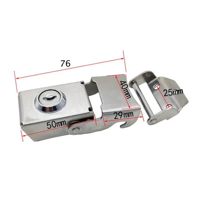 Stainless Steel Lock Side Box Hinge Tool Case Bag Hardware Motorcycle ...